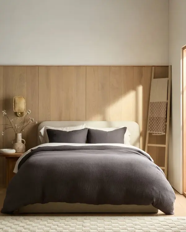 Quince Gauze Duvet Cover Set - Charcoal