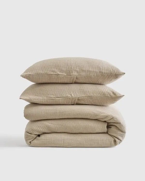 Quince Gauze Duvet Cover Set - Dune
