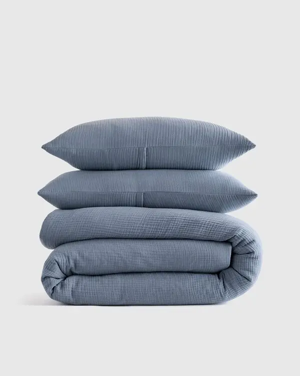 Quince Gauze Duvet Cover Set - Mineral