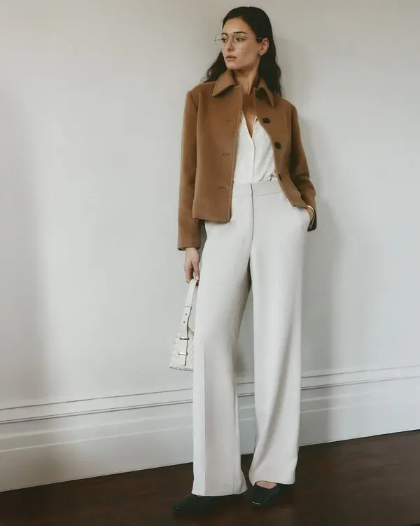 Quince Wool Cashmere Short Coat - Mocha Brown