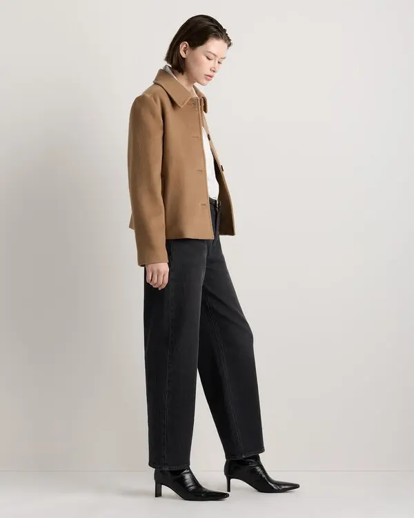 Quince Wool Cashmere Short Coat - Mocha Brown