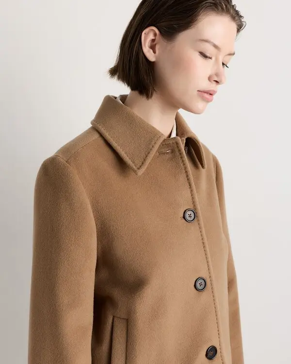Quince Wool Cashmere Short Coat - Mocha Brown