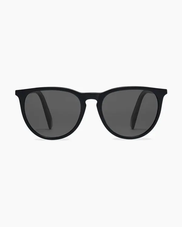 Quince Emily Polarized Acetate Sunglasses - Black With Grey Lens