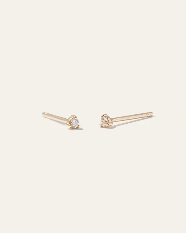 Quince 0.02 Carat Diamond Stud Earrings - Yellow Gold