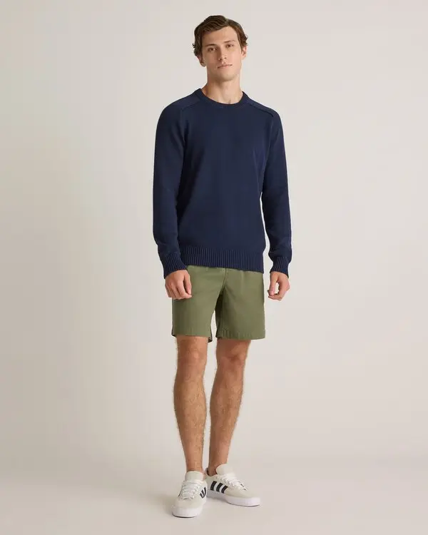 Quince Organic Cotton Chino Drawstring Shorts - Trellis