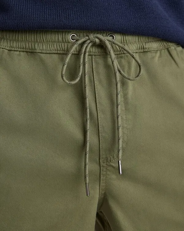 Quince Organic Cotton Chino Drawstring Shorts - Trellis