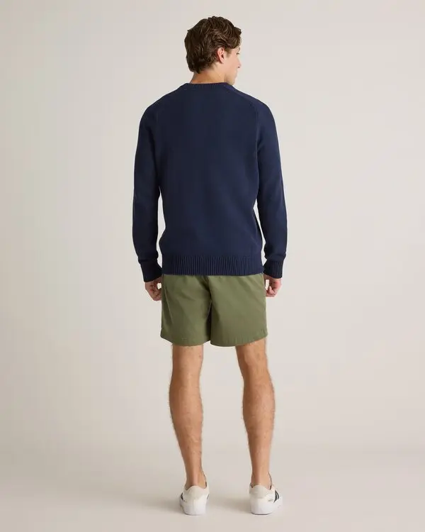 Quince Organic Cotton Chino Drawstring Shorts - Trellis