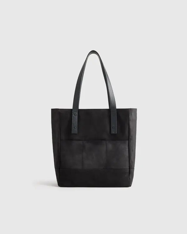 Quince Waxed Canvas Utility Tote - Black