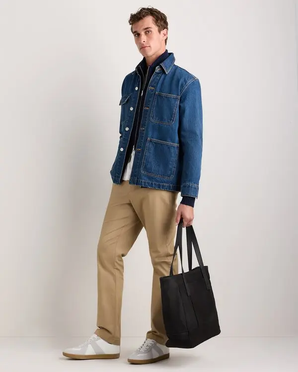 Quince Waxed Canvas Utility Tote - Black