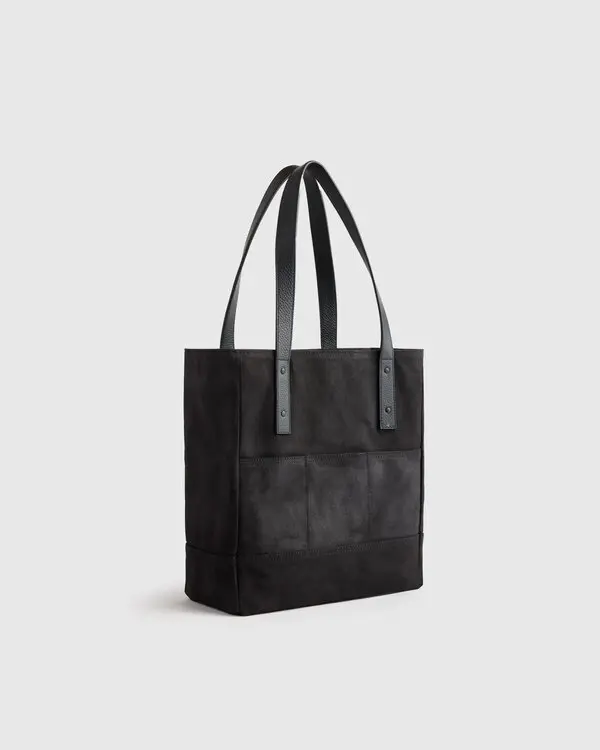 Quince Waxed Canvas Utility Tote - Black