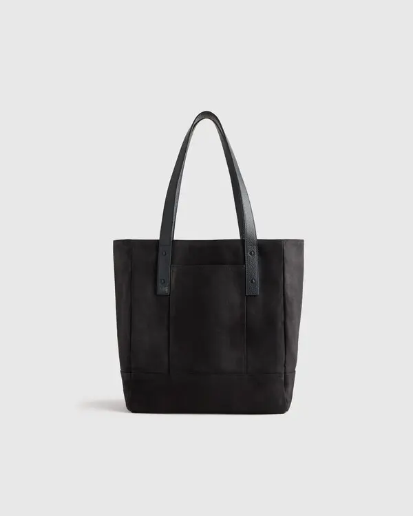 Quince Waxed Canvas Utility Tote - Black