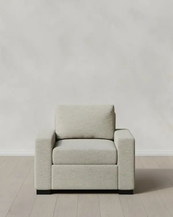 Quince Stillman Accent Chair In Performance Basketweave - Flax