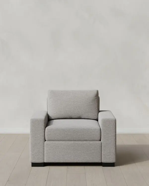 Quince Stillman Accent Chair In Performance Basketweave - Fog