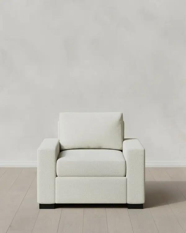 Quince Stillman Accent Chair In Performance Basketweave - Ivory