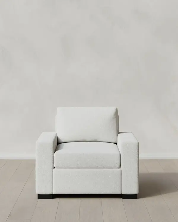 Quince Stillman Accent Chair In Performance Basketweave - Snow