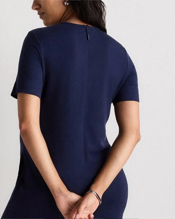 Quince Bamboo Jersey Maternity Jumpsuit - Deep Navy