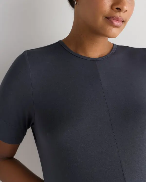 Quince Bamboo Jersey Maternity Jumpsuit - Graphite