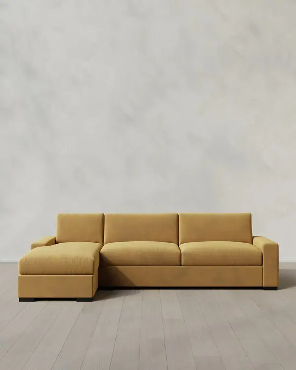 Quince Stillman Chaise Sectional Sofa - Caramel
