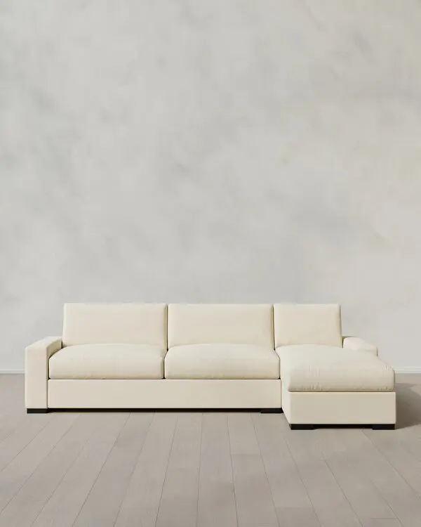 Quince Stillman Chaise Sectional Sofa - Ivory