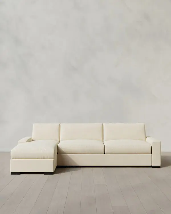 Quince Stillman Chaise Sectional Sofa - Ivory