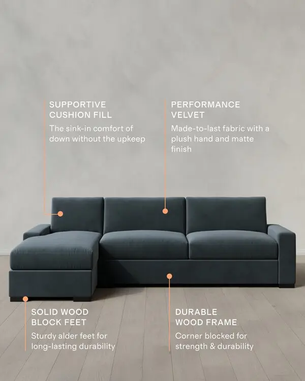 Quince Stillman Chaise Sectional Sofa - Pine