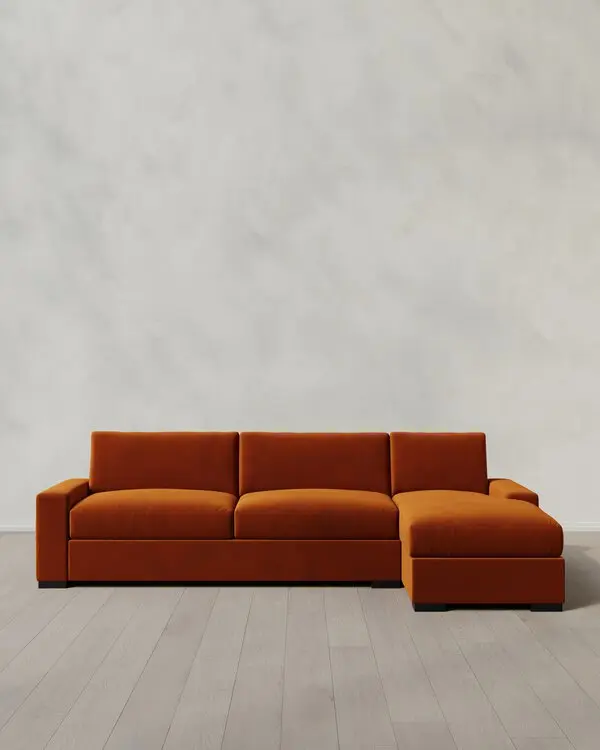 Quince Stillman Chaise Sectional Sofa - Rust