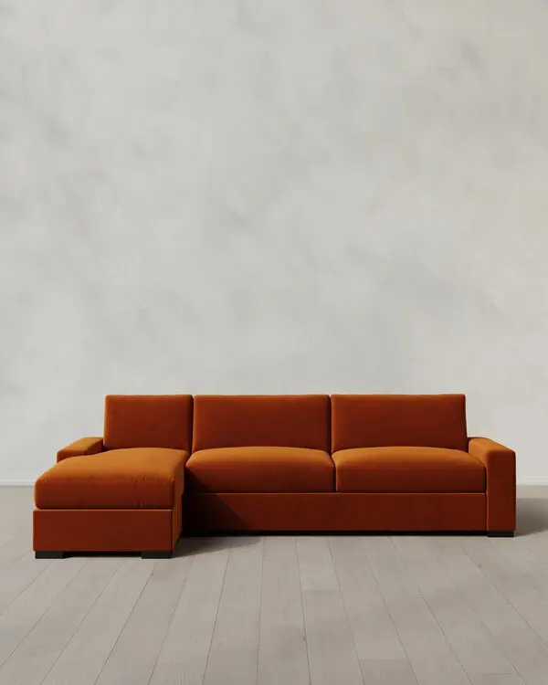 Quince Stillman Chaise Sectional Sofa - Rust