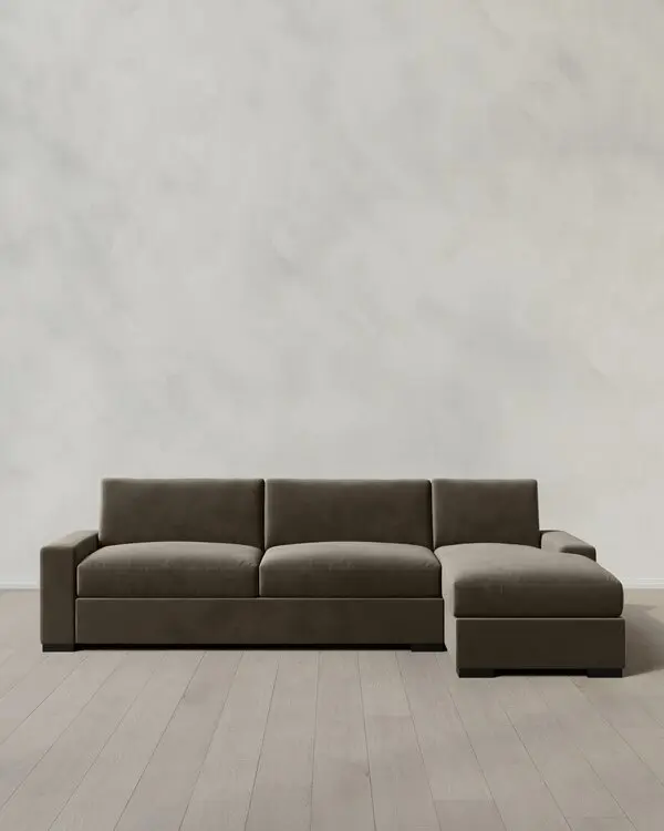 Quince Stillman Chaise Sectional Sofa - Sable