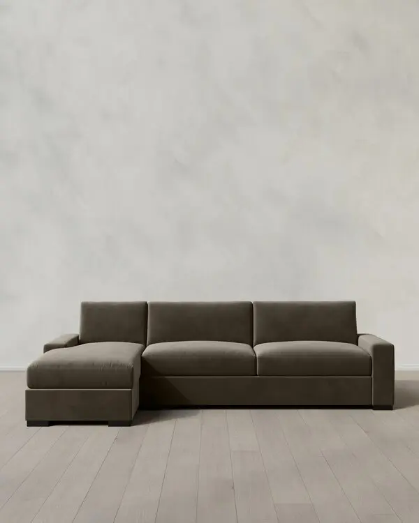 Quince Stillman Chaise Sectional Sofa - Sable