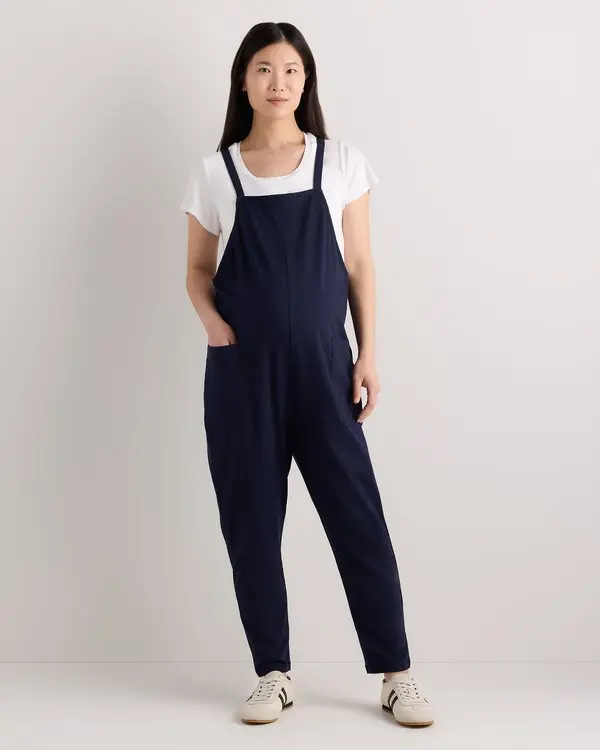 Quince Maternity Overalls - Deep Navy