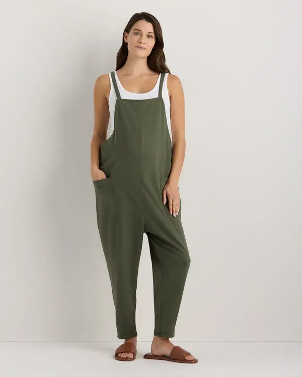 Quince Maternity Overalls - Loden