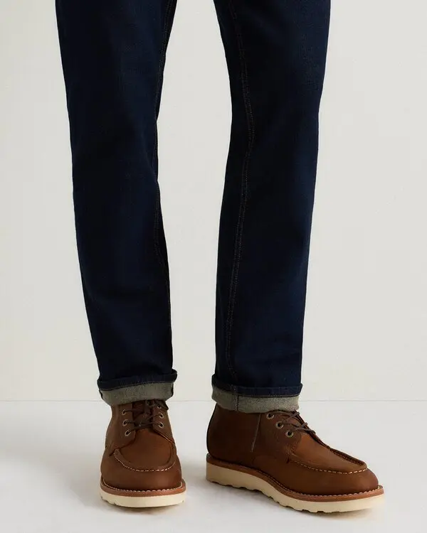 Quince Crafted Leather Moc Toe Boot - Whiskey