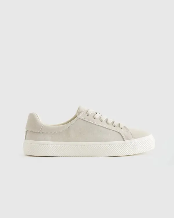 Quince Italian Suede Everyday Sneaker - Almond