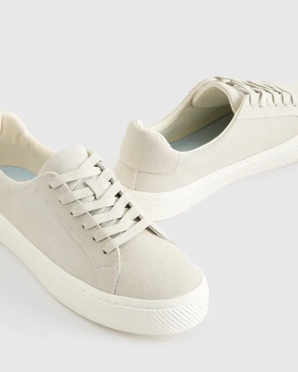 Quince Italian Suede Everyday Sneaker - Almond