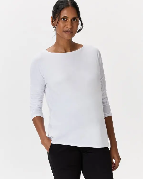 Quince Reversible Quilted Pullover - White/grey