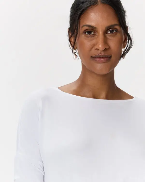 Quince Reversible Quilted Pullover - White/grey