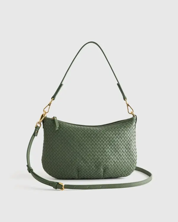 Quince Sloane Handwoven Mini Shoulder Bag - Sage