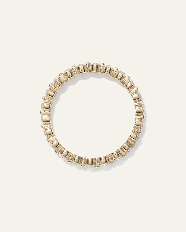 Quince Lab Grown Diamond Single Shared Prong Eternity Band Ring - Yellow Gold