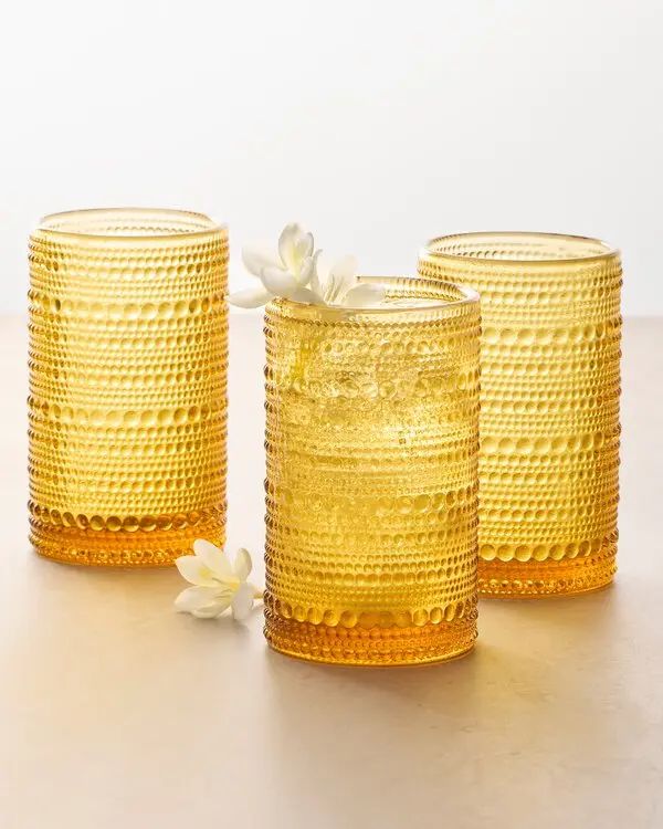 Quince Fortessa Jupiter Tall Glass Tumbler - Amber