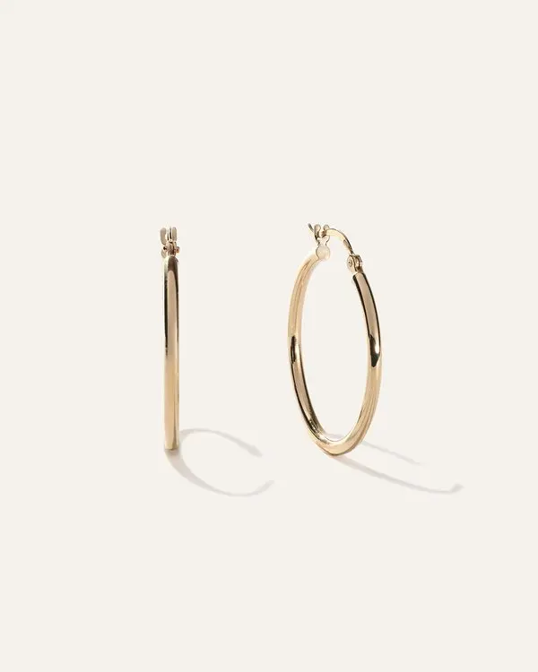 Quince 14k Gold Tube Hoop Earrings - Yellow Gold