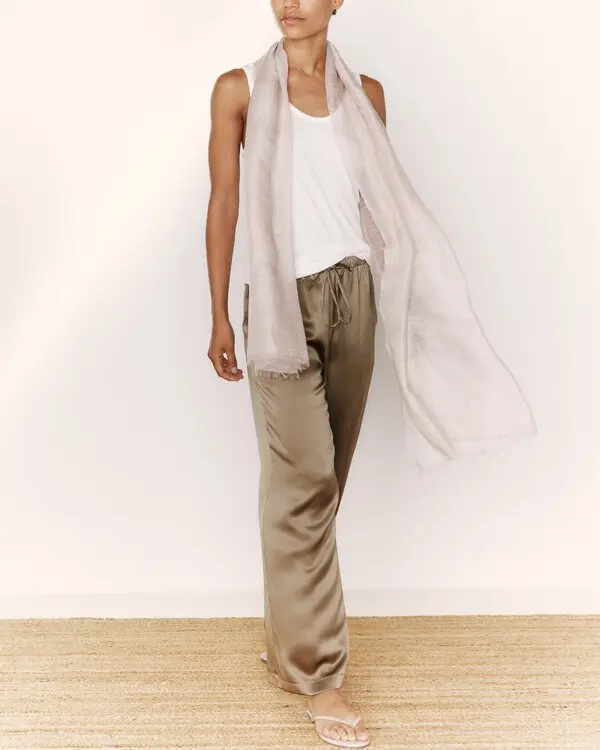 Quince Cotton Modal Double Scoop Neck Tank Top - White
