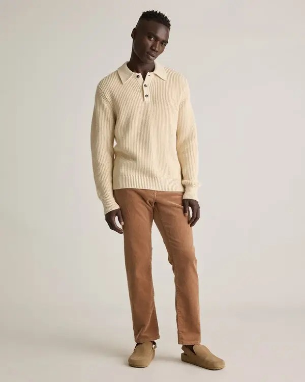 Quince Fisherman Polo Sweater