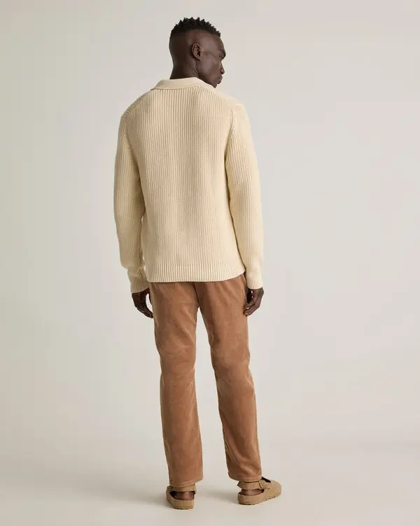Quince Fisherman Polo Sweater