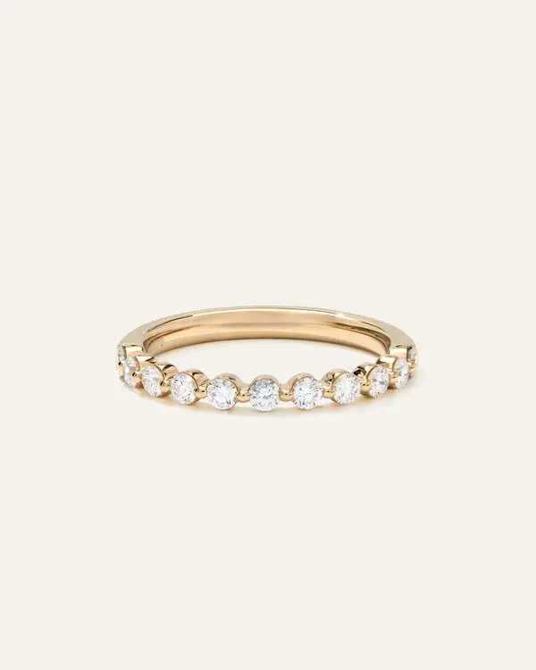 Quince Lab Grown Diamond Halfway Band Ring - Yellow Gold