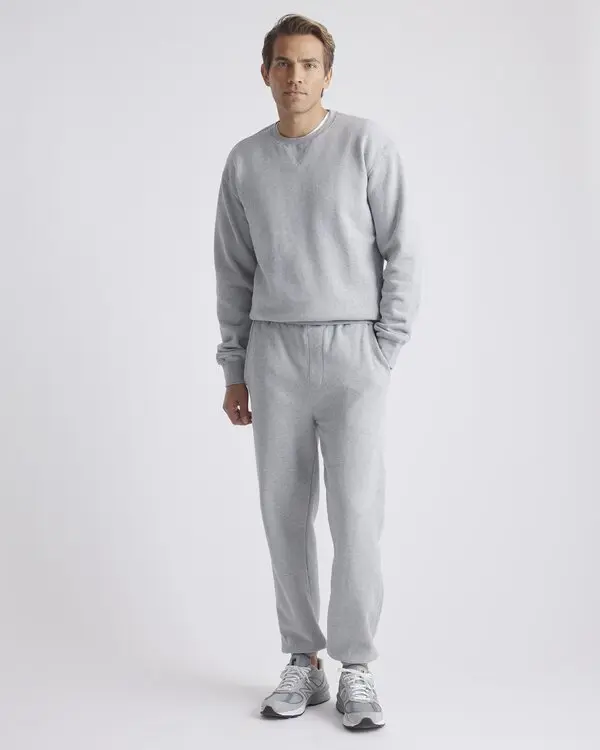Quince Heavyweight Fleece Crew Sweatshirt - Heather Grey