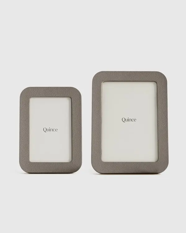 Quince Shagreen Leather Picture Frames - Grey