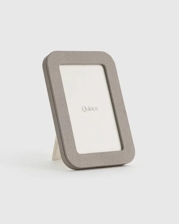 Quince Shagreen Leather Picture Frames - Grey