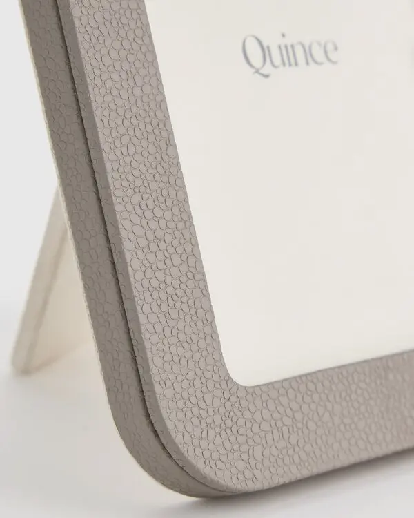 Quince Shagreen Leather Picture Frames - Grey