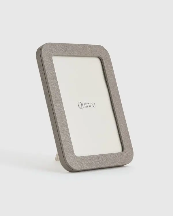Quince Shagreen Leather Picture Frames - Grey