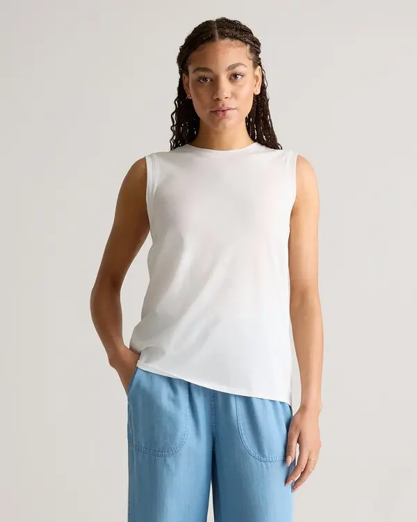Quince Cotton Modal Muscle Tank Top - White